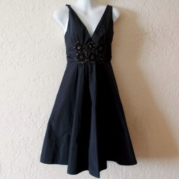 BCBGMaxAzria | Dresses | Bcbg Maxazria Black Cocktail Prom Dress Size 2 ...